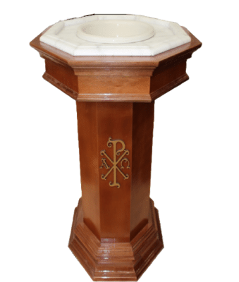 Pia Batismal pb01 - madeira e fibra | Fábrica de Hóstias