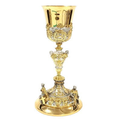 Cálice Italiano Dourado e Prateado | Fábrica de Hóstias