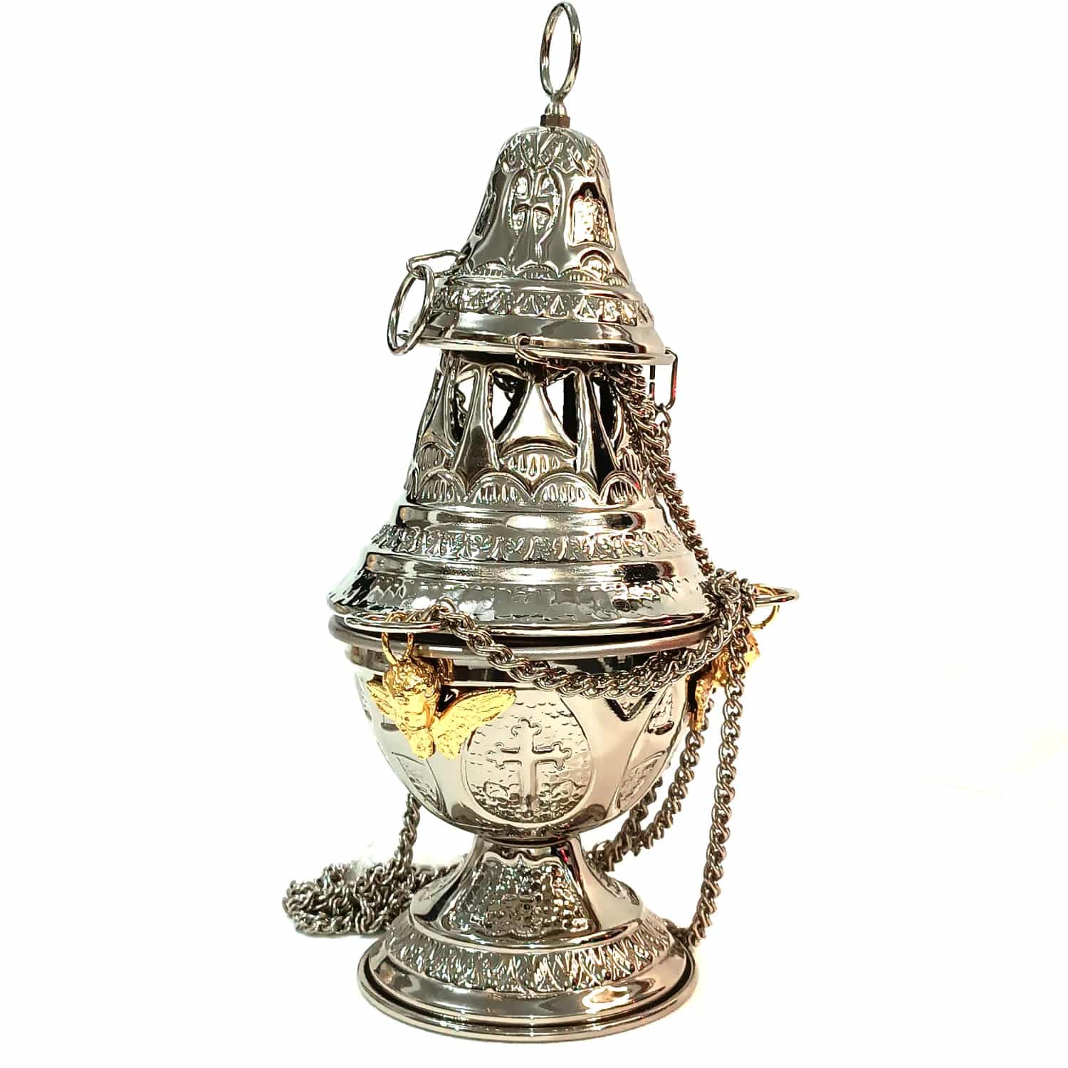 Turíbulo tu05 – 27cm cinzelado | Fábrica de Hóstias