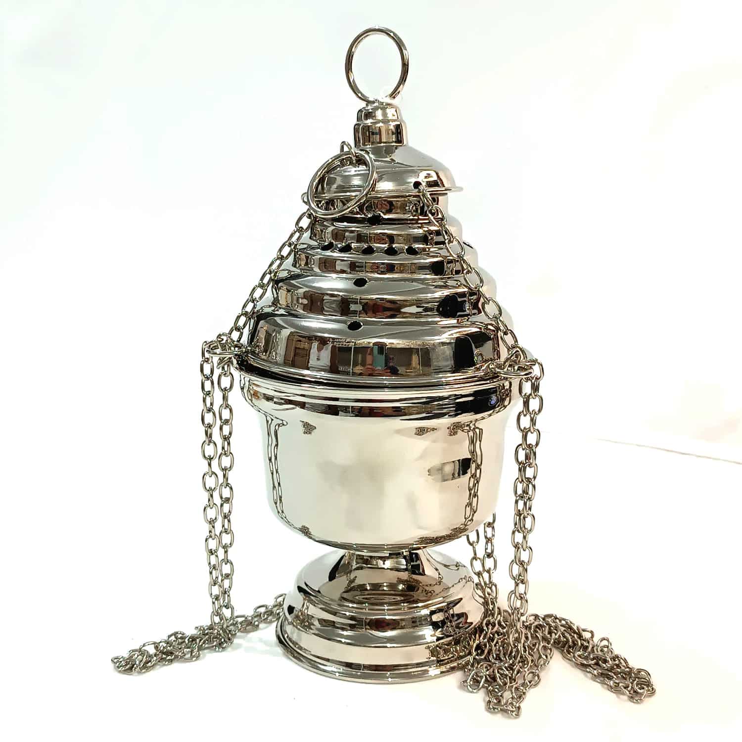 Turíbulo Cinzelado com Anjo Dourado | Fábrica de Hóstias